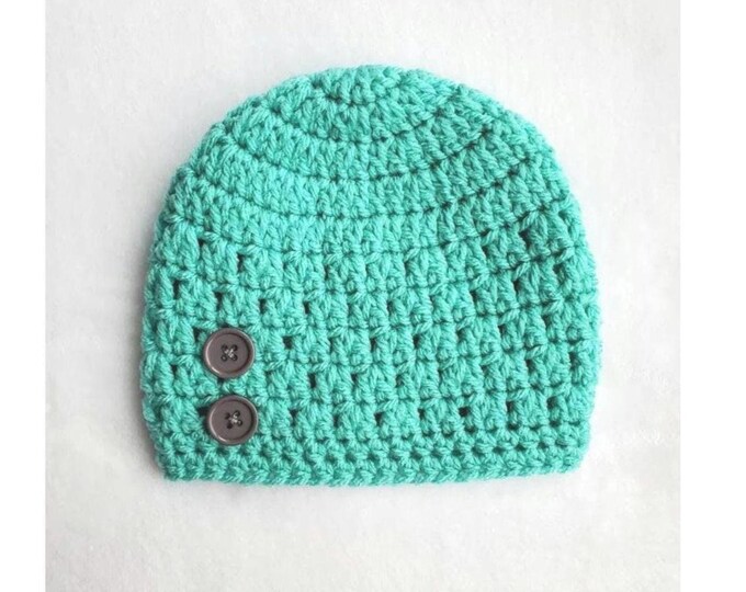 Simple Crochet Pattern Hat for Kids, Easy Pattern in 10 Sizes Preemie ...