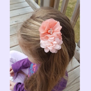 Girls Flower Hair Clips, Flower Girl Hair, Baby Girl Gift, Toddler Hair ...