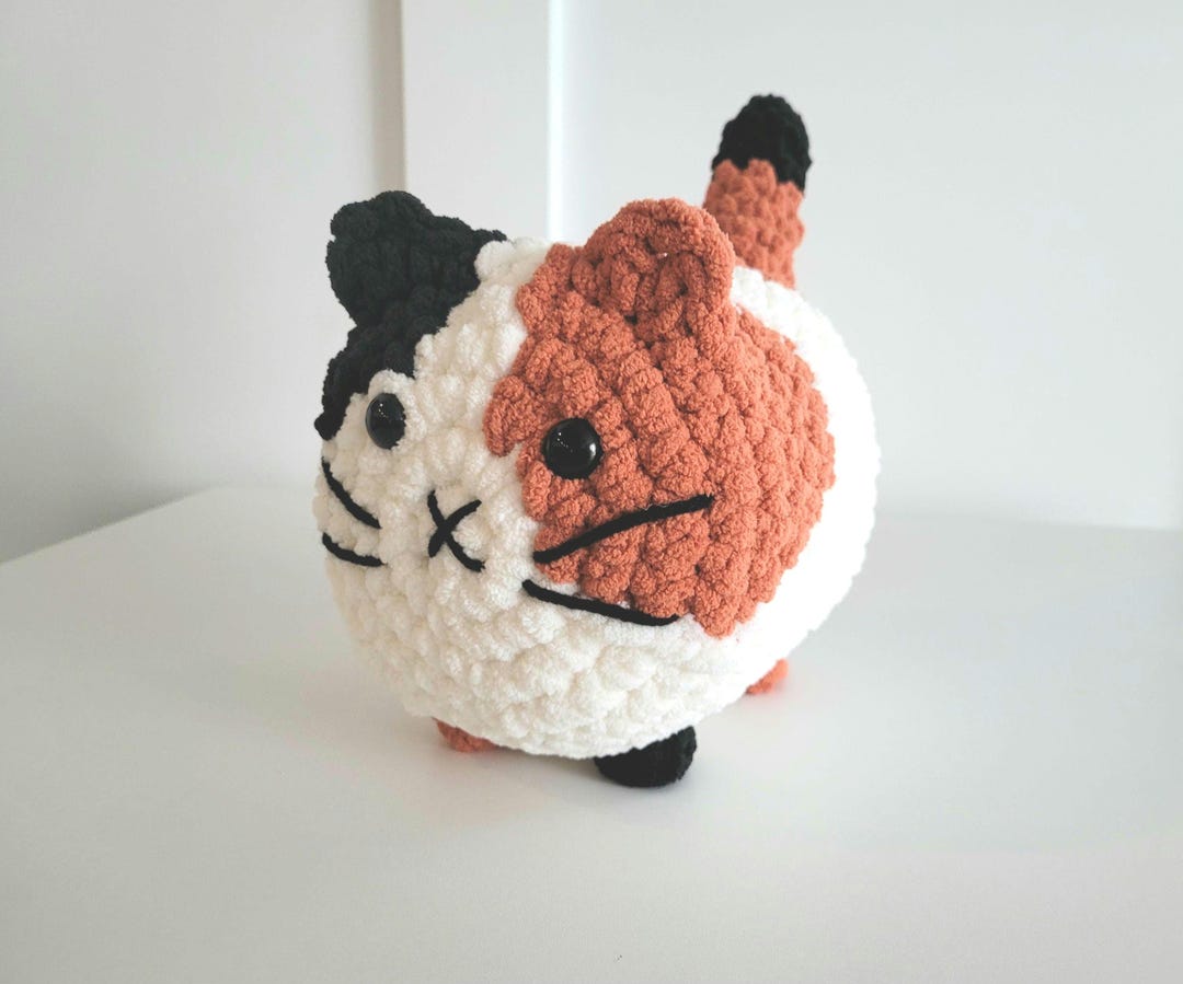 Calico Cat Loaf Pattern, Kitty Plushie Pattern, Calico 3 Colors ...