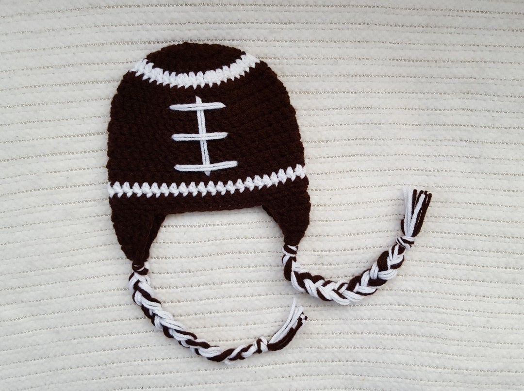 EASY Crochet Football Hat Pattern, Simple Pattern for Preemie to Child ...