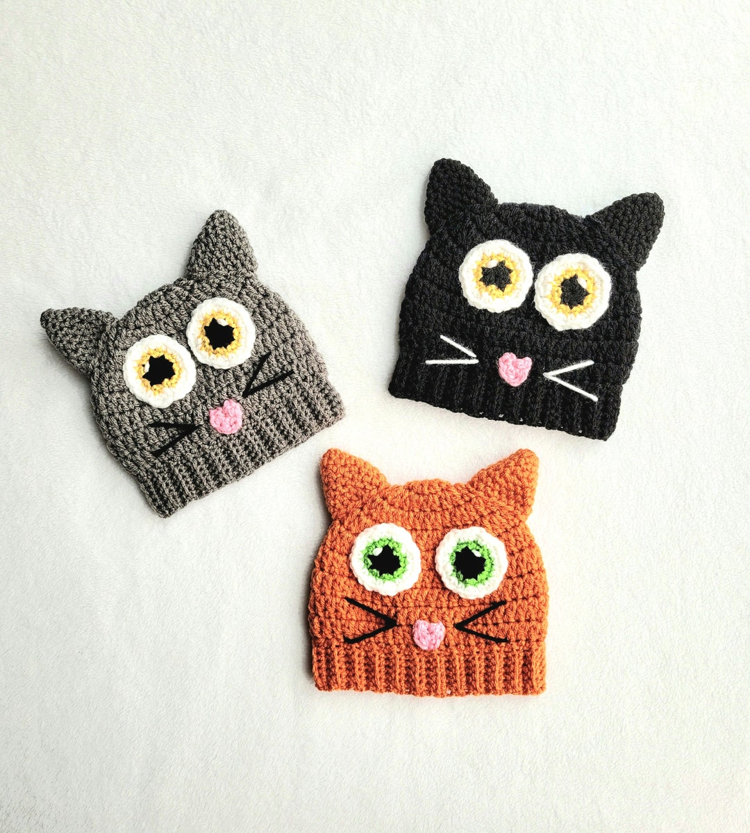 EASY Crochet Pattern Cat Hat, Simple Pattern for Preemie to Adult ...