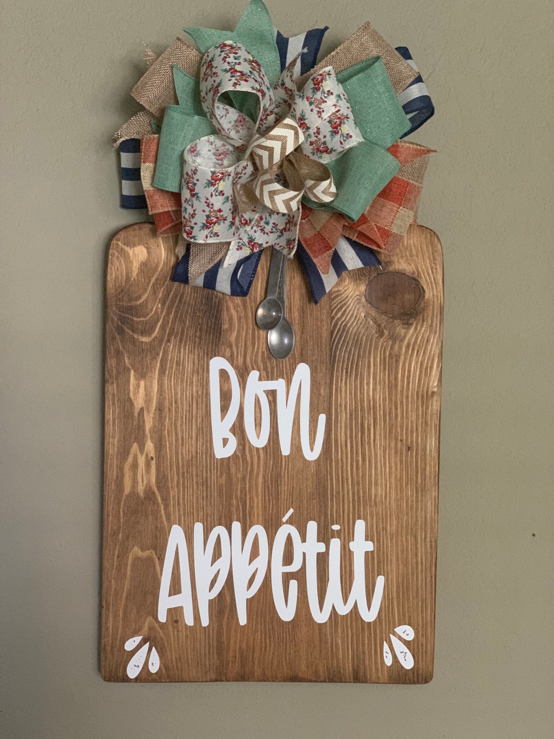 Bon Appetit Wooden Cutting Board Sign - Etsy