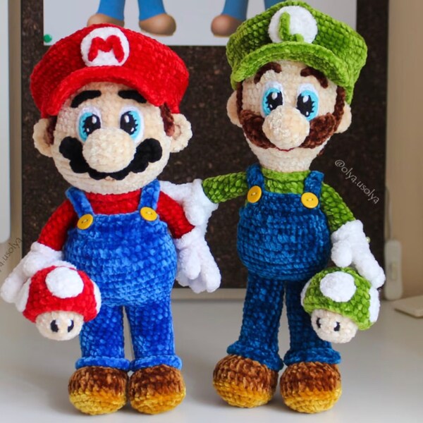 Mario Doll Crochet Pattern - Etsy