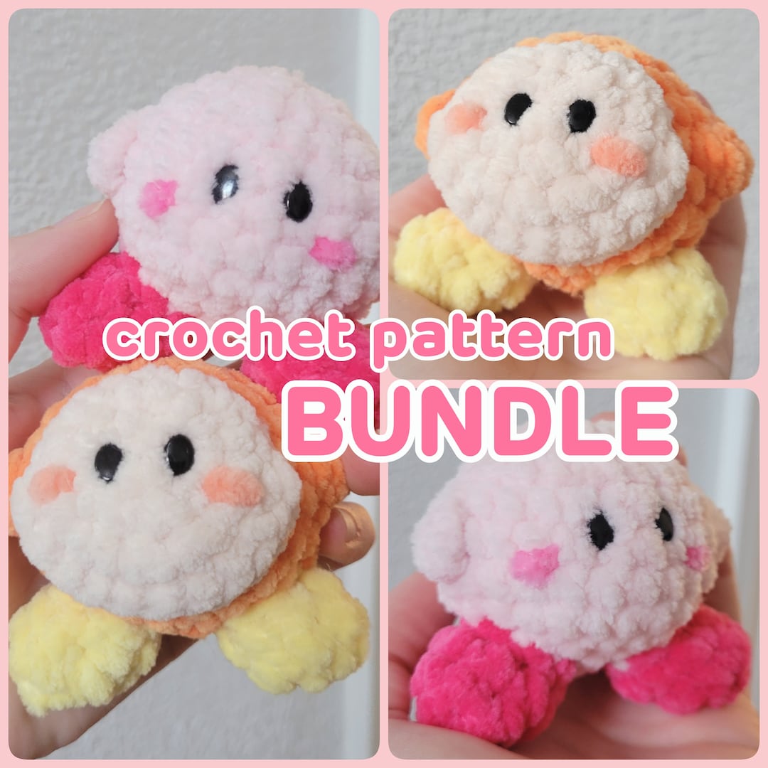 BUNDLE - Kirby + Waddle Dee - DIGITAL Crochet PATTERNS - Etsy
