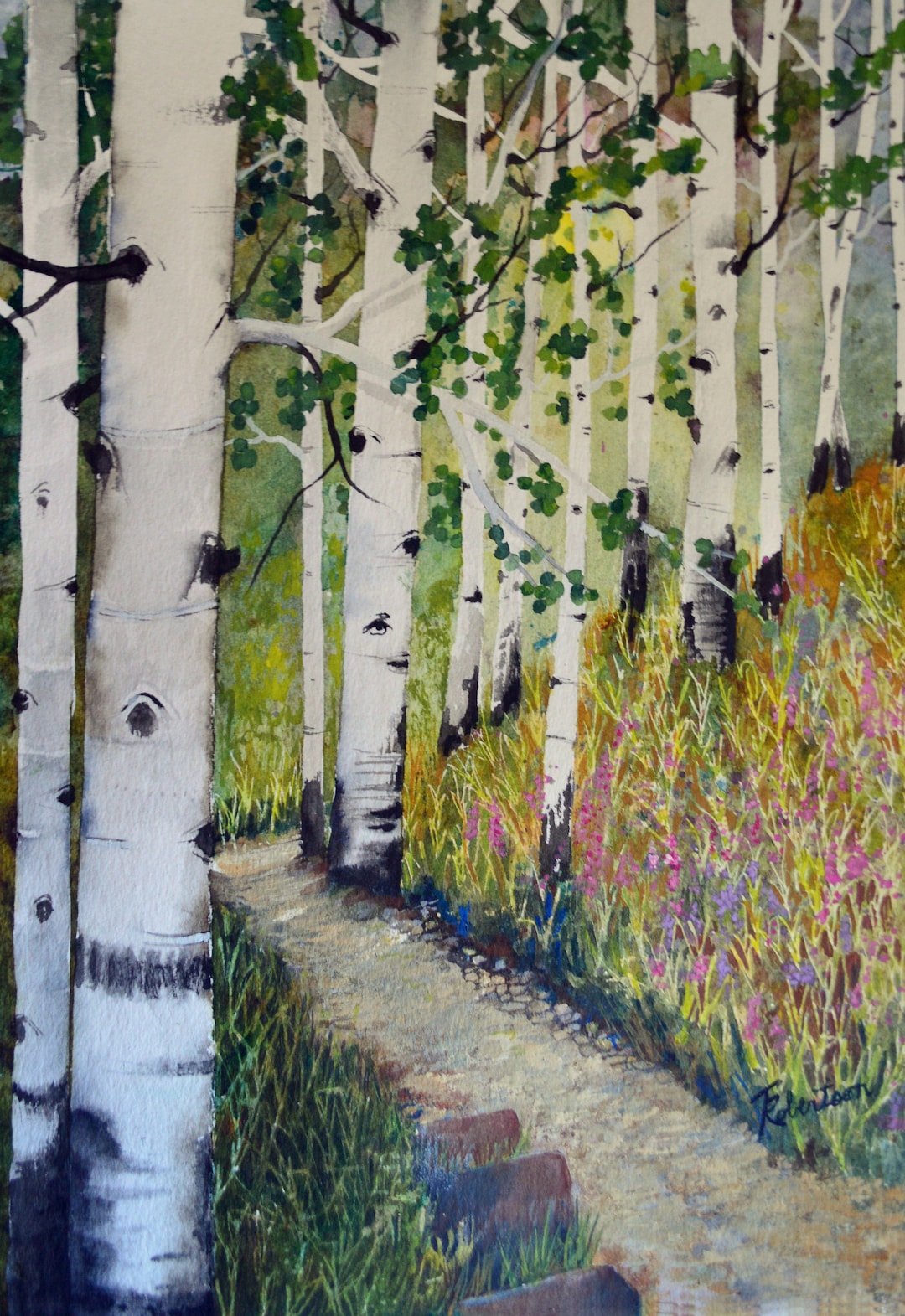 Colorado Hiking Trail Watercolor Painting Original Fine Art - Etsy