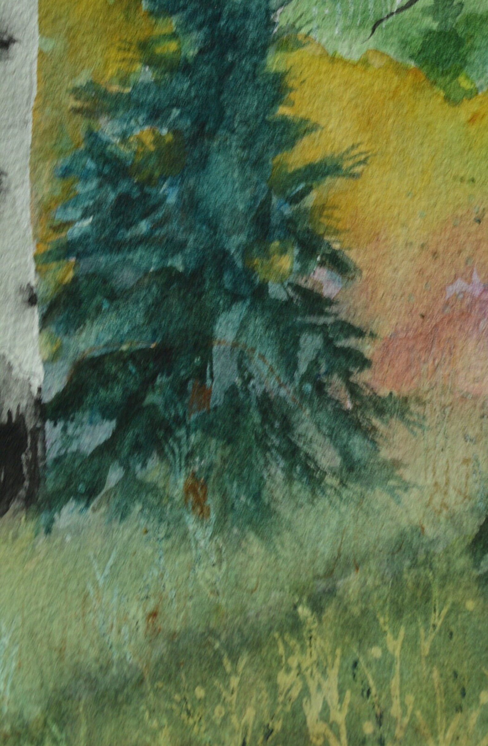 Colorado Watercolor Painting Original Aspen Trees Fine Art - Etsy