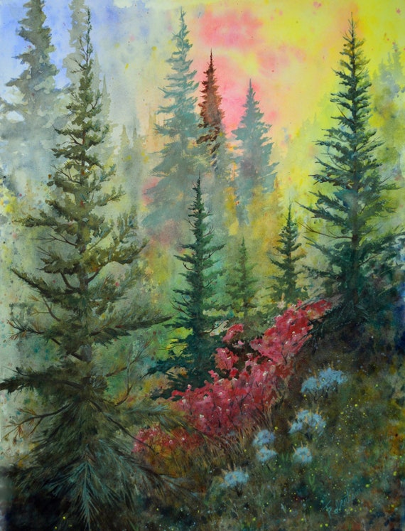 Watercolor Painting Original 18x24 Colorado Art - Etsy