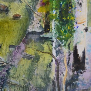 Aspen Watercolor Painting Original, Fine Art, Colorado Aspen Forest ...
