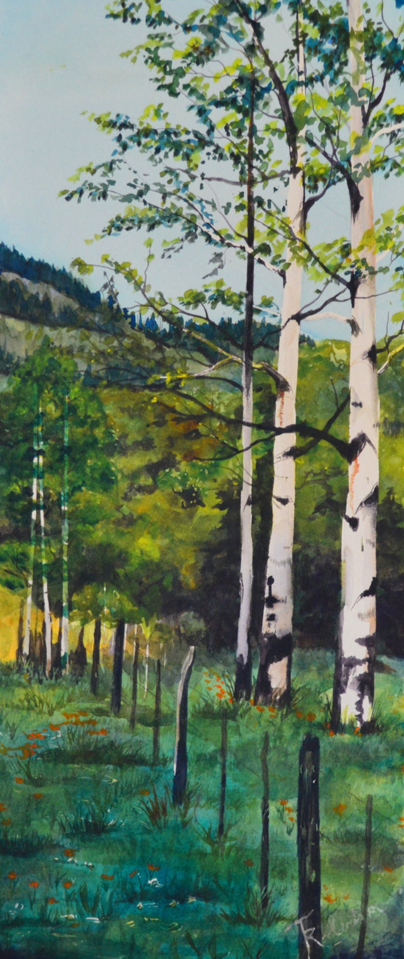 Watercolor Painting Original. Colorado Aspen Tree Painting. - Etsy