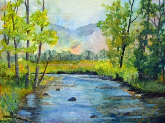 Watercolor Painting Original Colorado River South Williams - Etsy