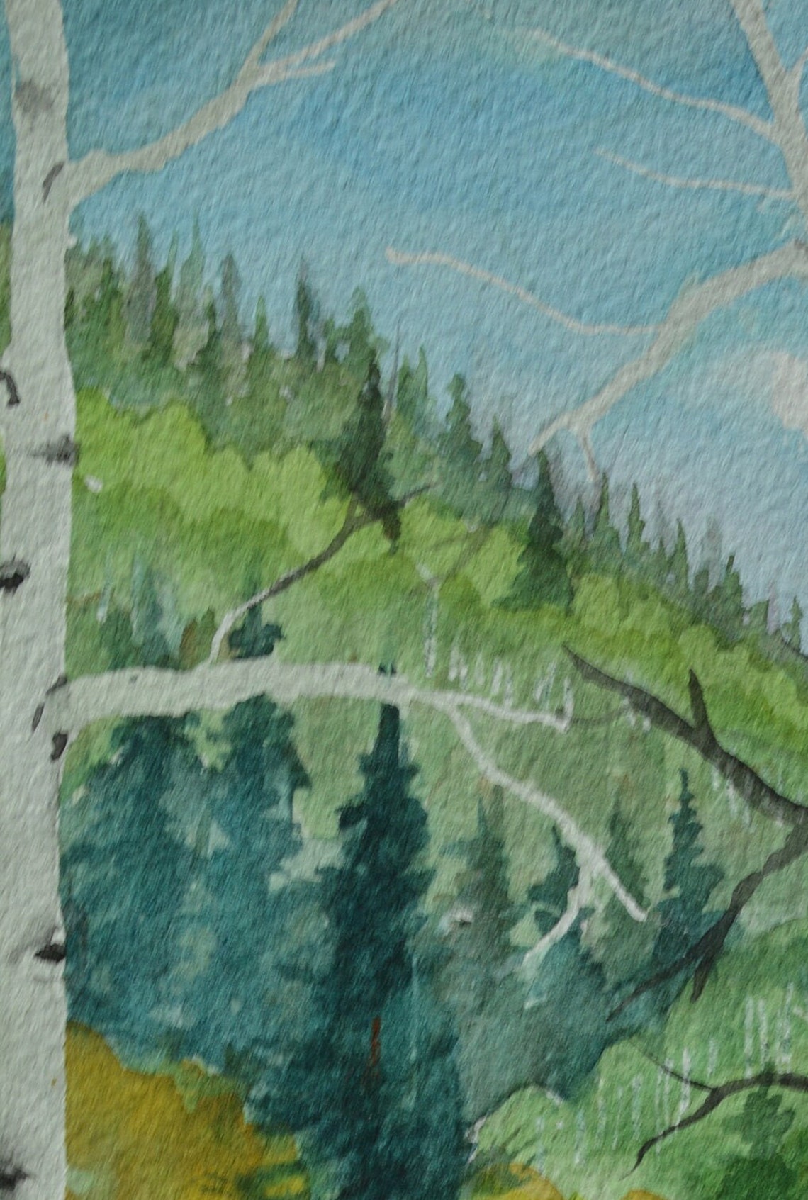 Colorado Watercolor Painting Original Aspen Trees Fine Art - Etsy