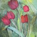 Spring Flower Watercolor Painting Original Floral Art Red - Etsy