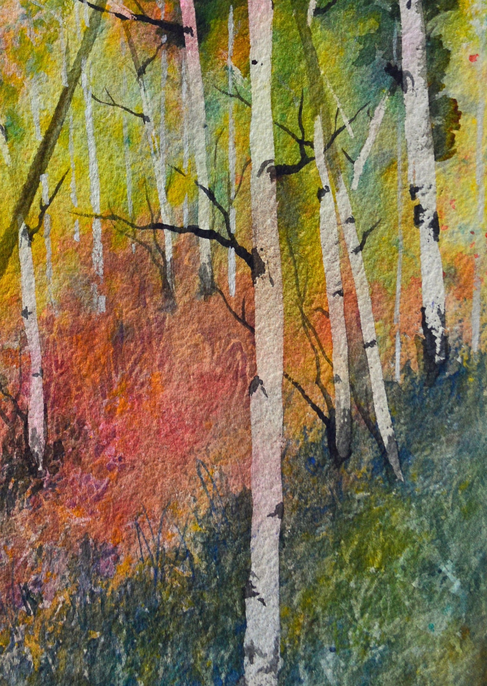 Aspen Watercolor Painting Original Aspen Trees Fine Art - Etsy
