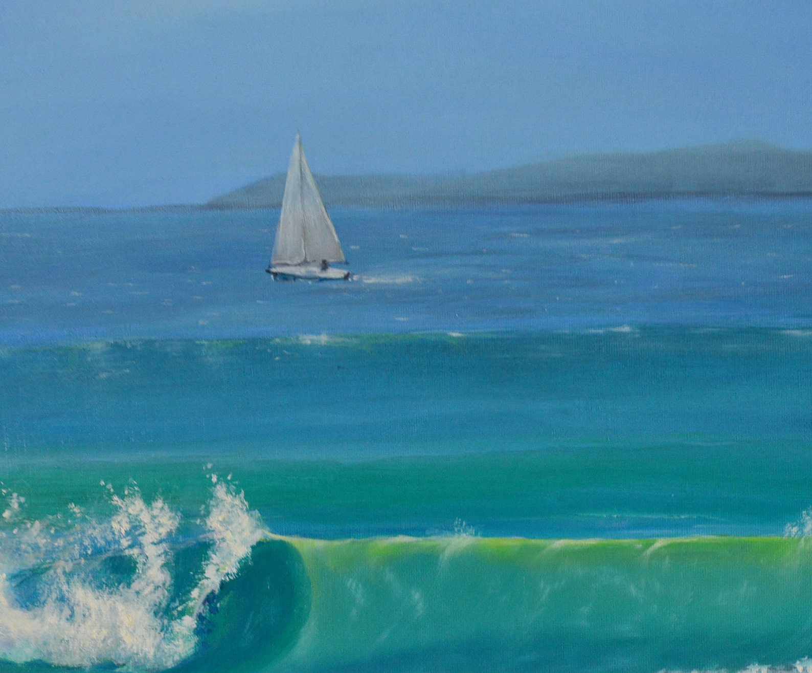 California Coast Art. Oil Painting Original. Catalina Island. | Etsy