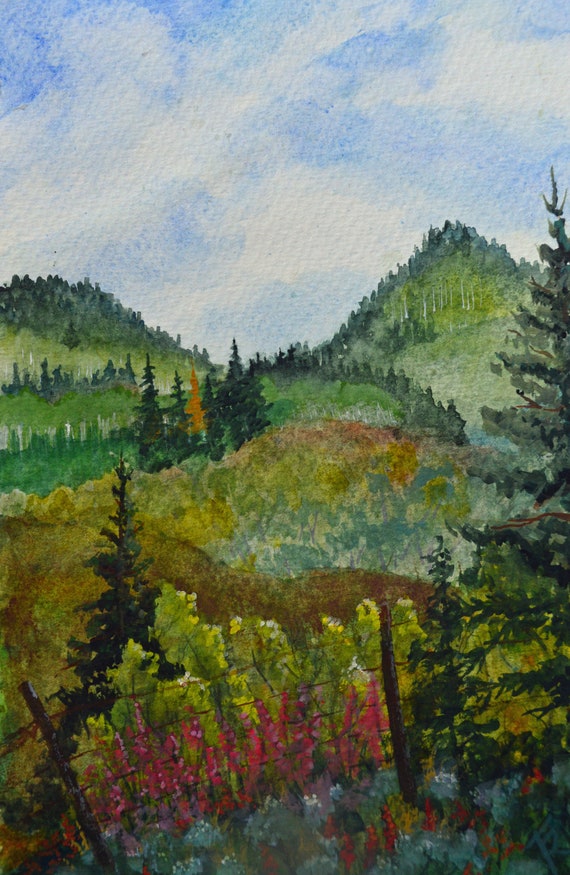 Colorado Fine Art Watercolor Painting Original Serenity - Etsy