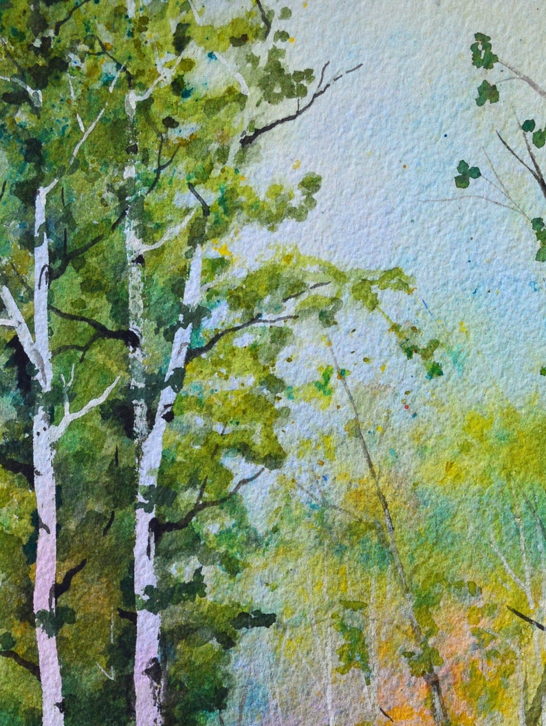 Aspen Watercolor Painting Original Aspen Trees Fine Art - Etsy