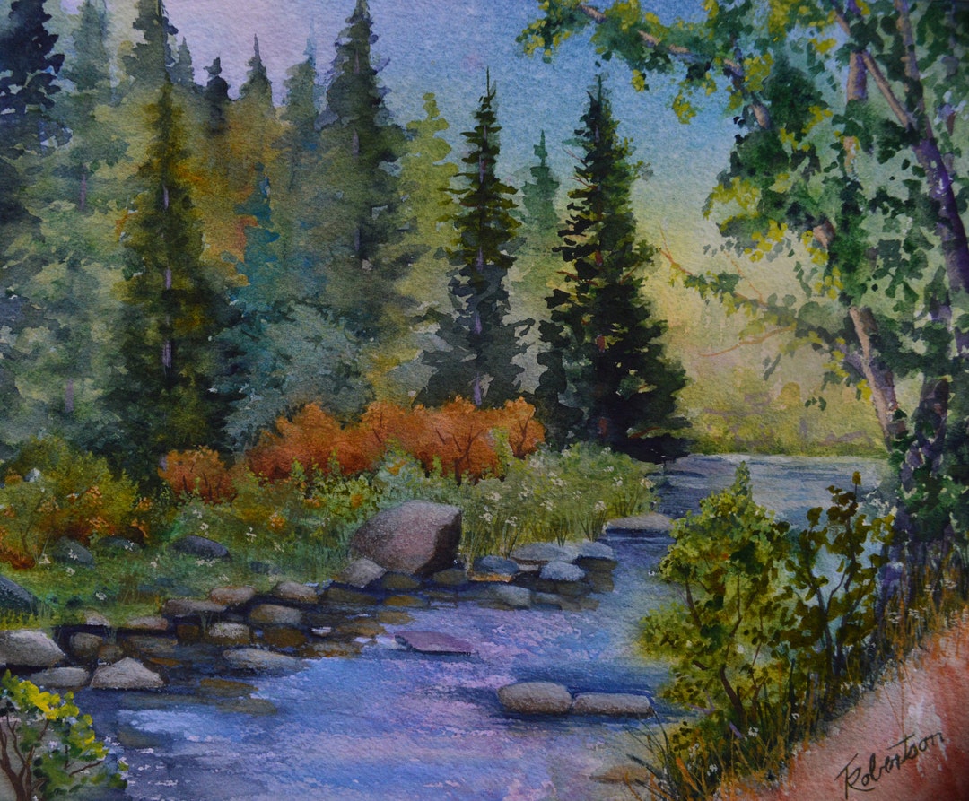 Elk River Steamboat Springs Colorado Original Watercolor - Etsy