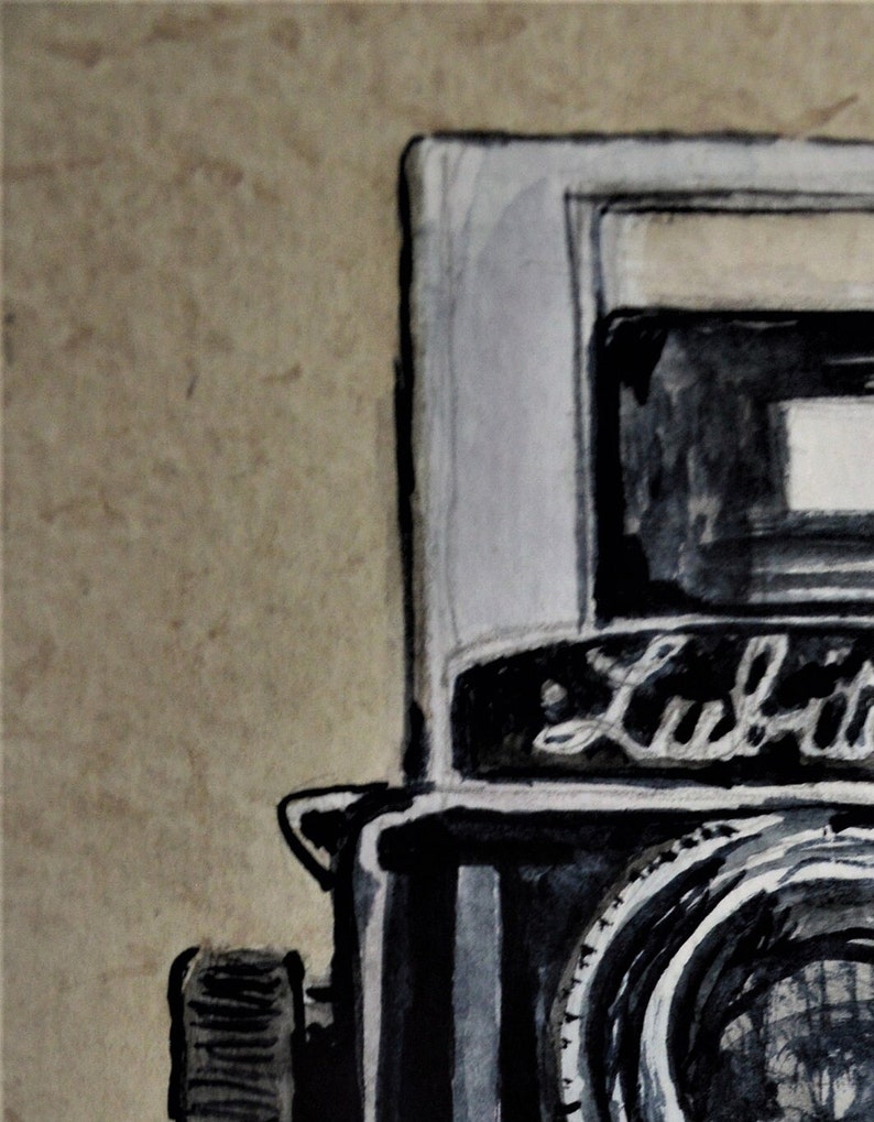 Old Camera Watercolor Painting Original Antique Camera - Etsy