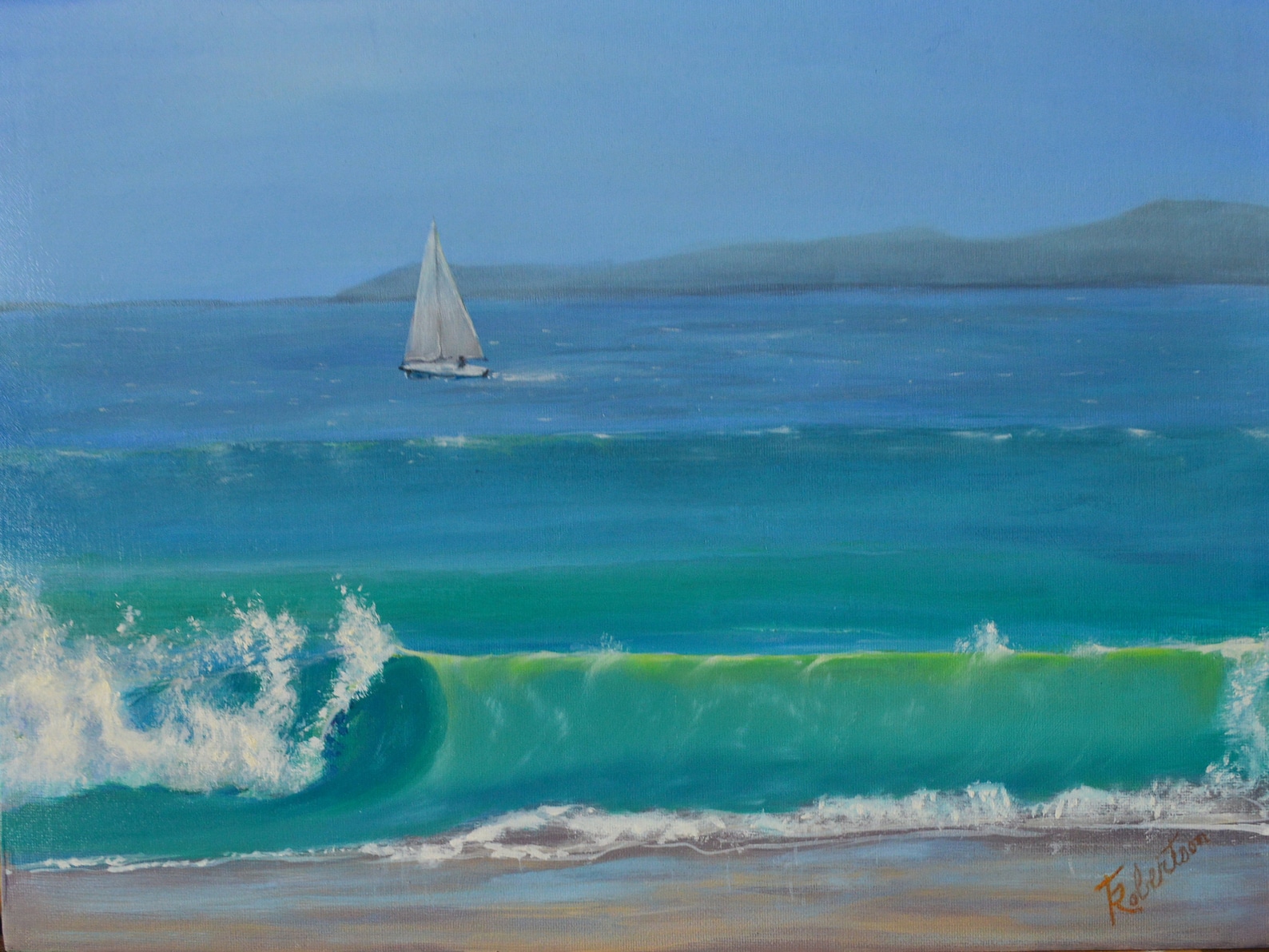 California Coast Art. Oil Painting Original. Catalina Island. - Etsy