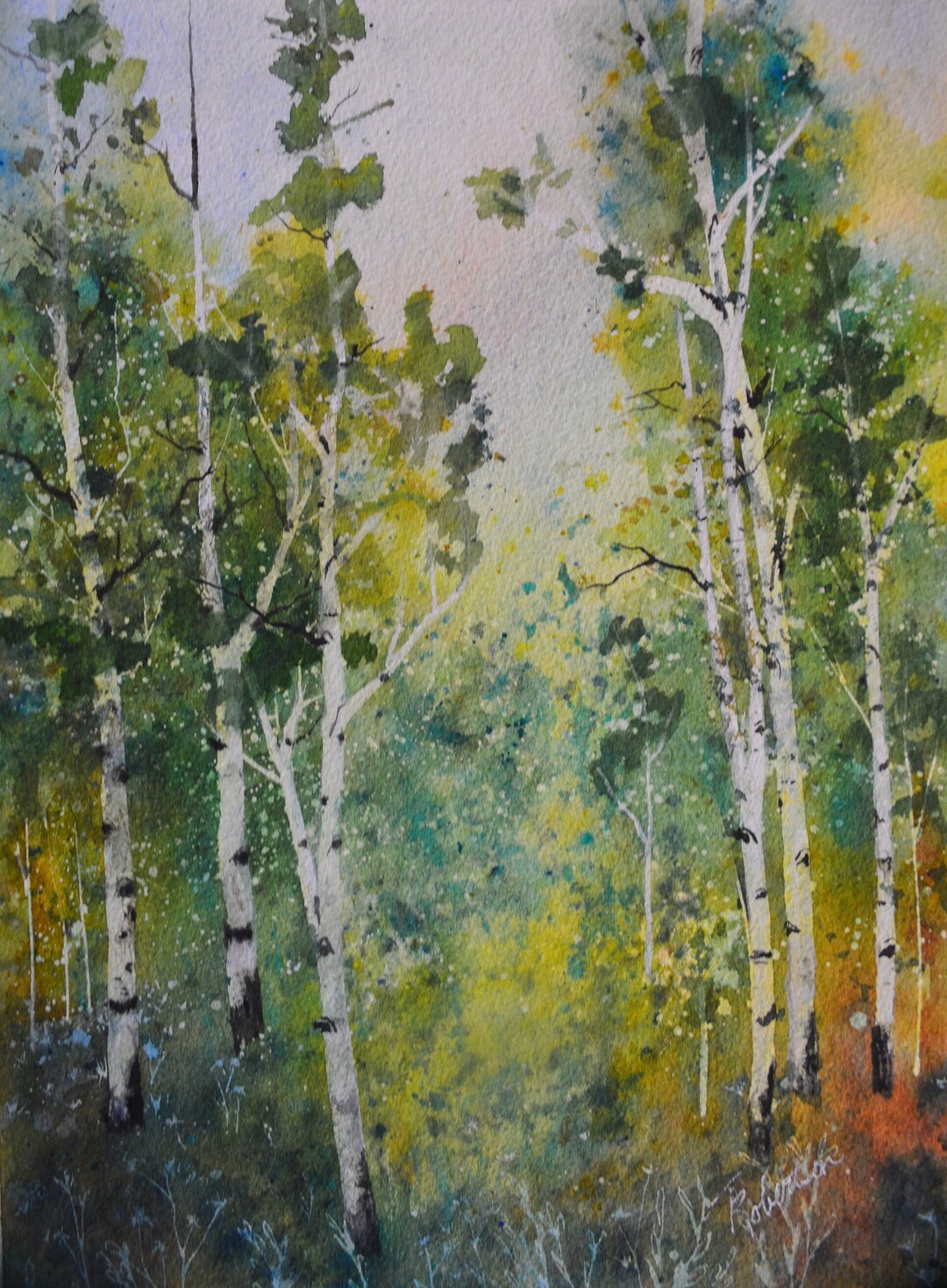 Original Aspen Watercolor Painting: Colorado Mountain Forest Art - Etsy