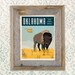 Vintage Oklahoma Series Poster #2 - Buffalo - OK State Animal - Etsy