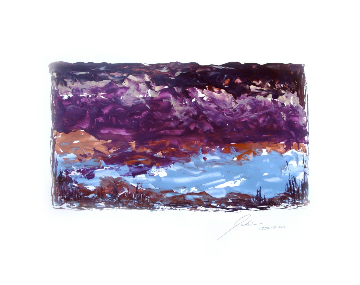 ORIGINAL Land Forms Impressionist Hand Signed and Numbered Vibrant ...