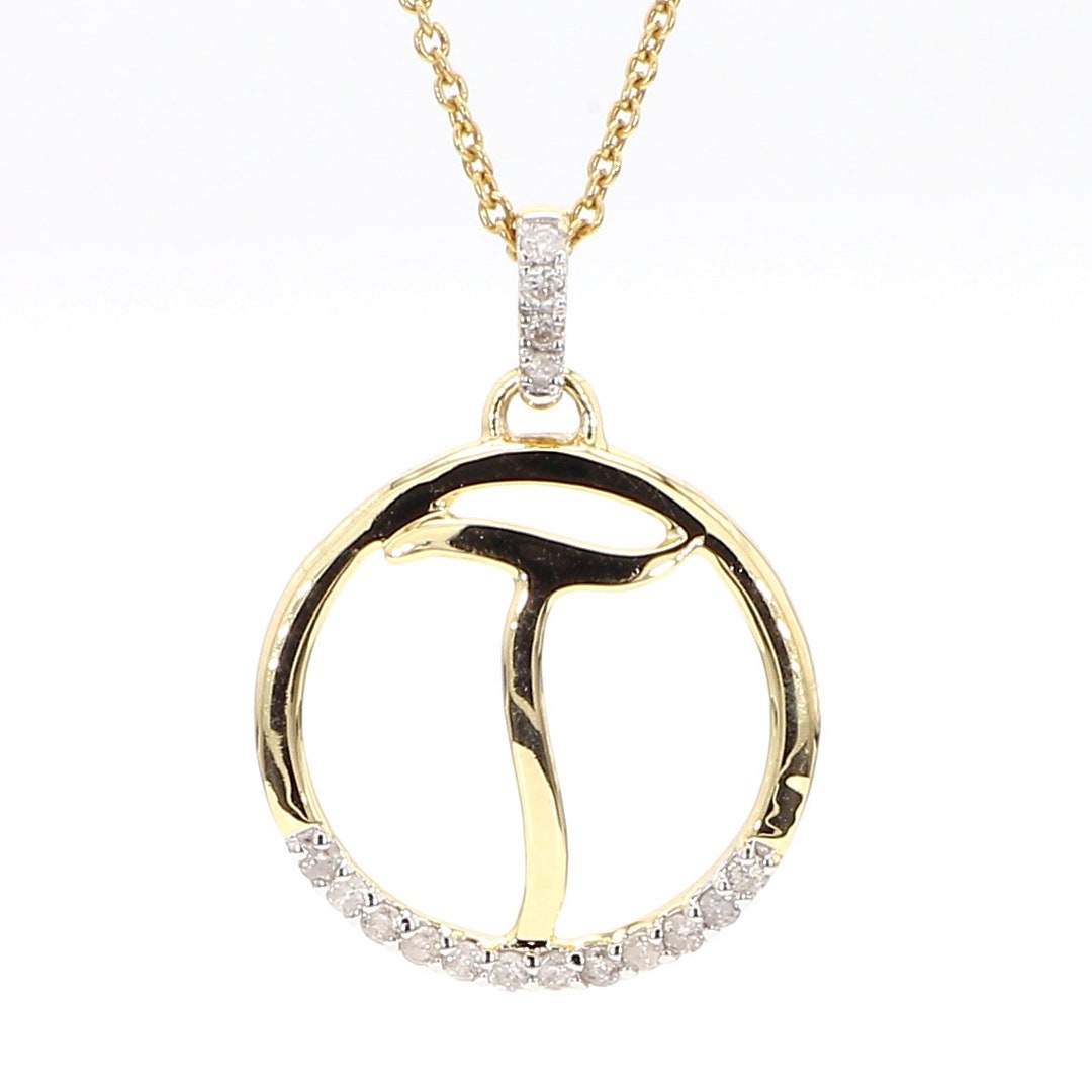 Authentic 10k Solid Gold Cursive Initial Pendant Charm - Etsy