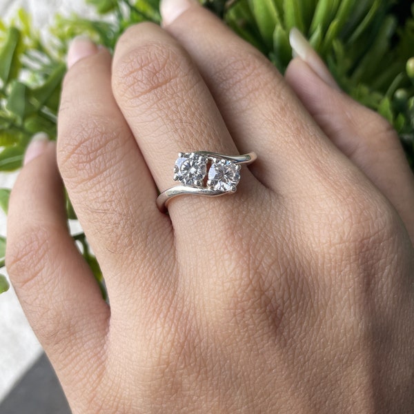 Two Stone Ring - Etsy