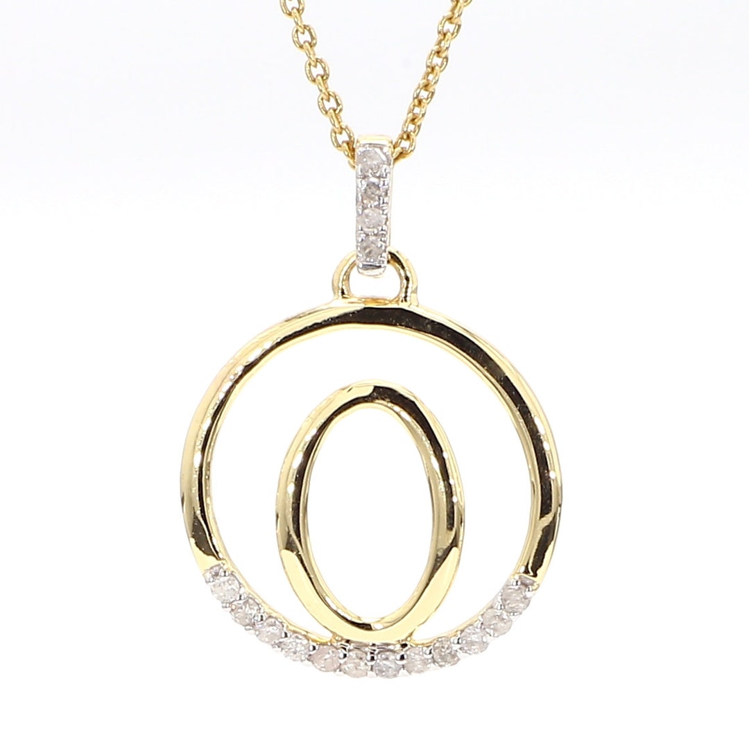10K Yellow Gold Initial Letter O Pendant Pendent O Latter - Etsy