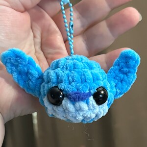 PATTERN** Blue Alien Dog Keychain - Etsy