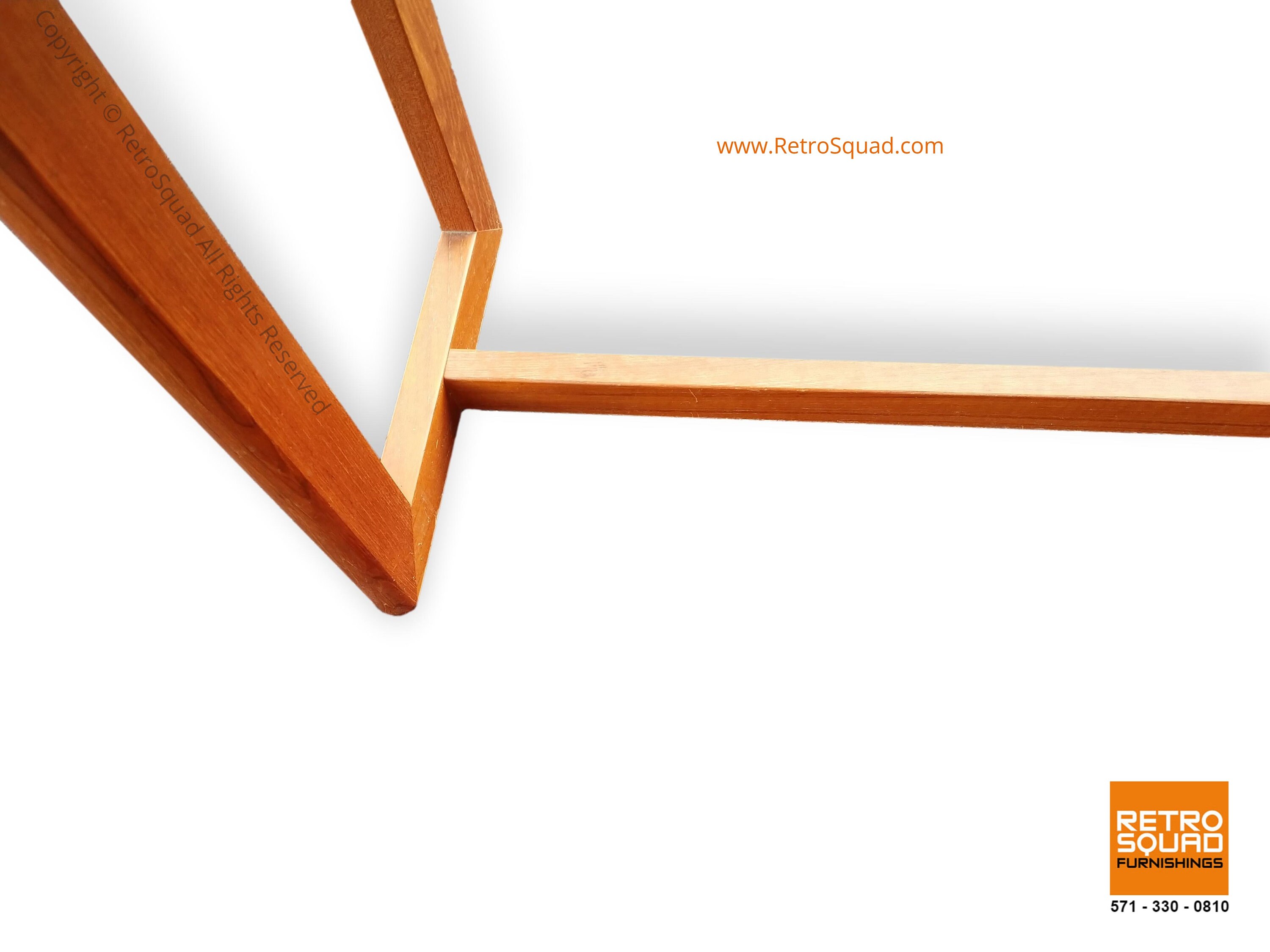 Danish Modern Teak & Slate Console Table Hallway, Entrance, Sofa MCM ...