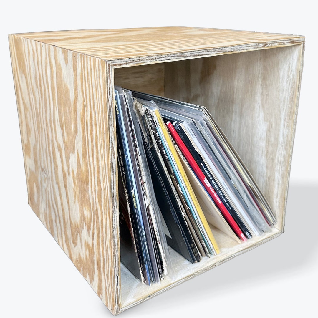 Modular Wooden Vinyl Record Storage Cube (fits 65-70 Records) - Etsy