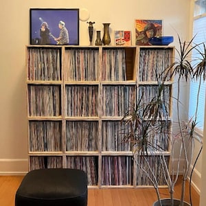 Modular Wooden Vinyl Record Storage Cube (fits 65-70 Records) - Etsy