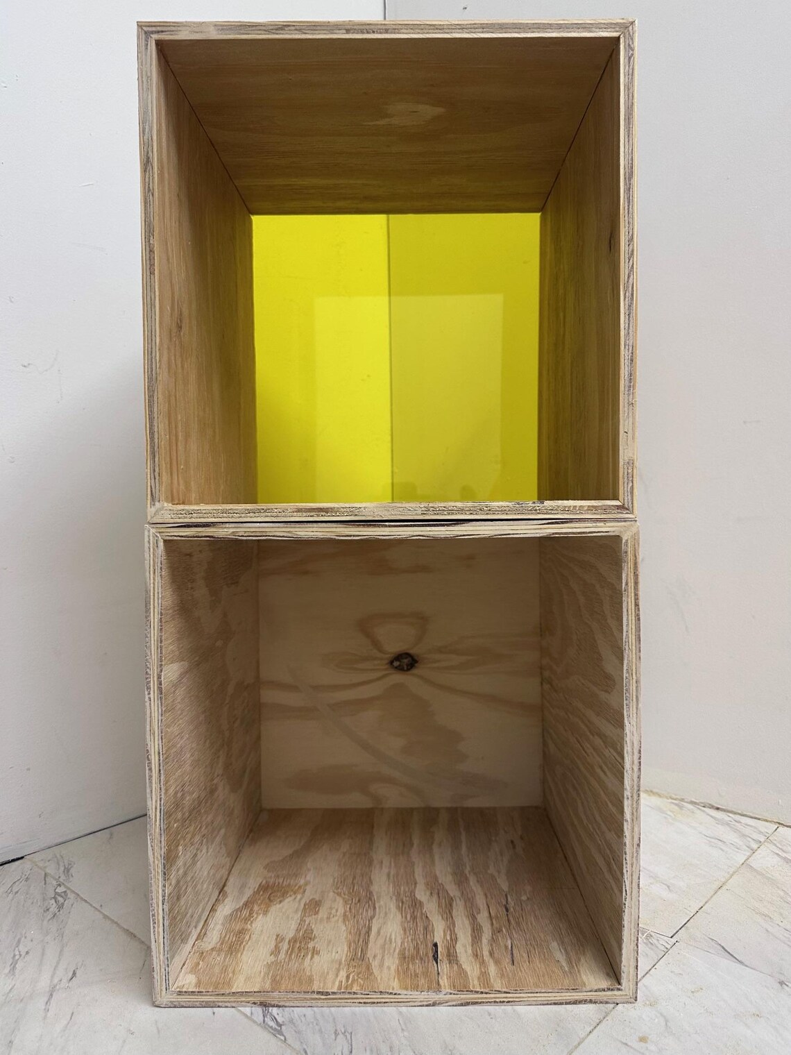 Acrylic Window Modular Wooden Cube Custom Color - Etsy