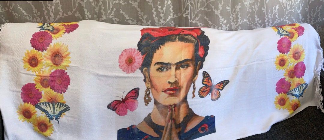 Frida Rebozo, Butterfly Rebozo, Mexican Rebozo, Flower Rebozo, Mexican ...