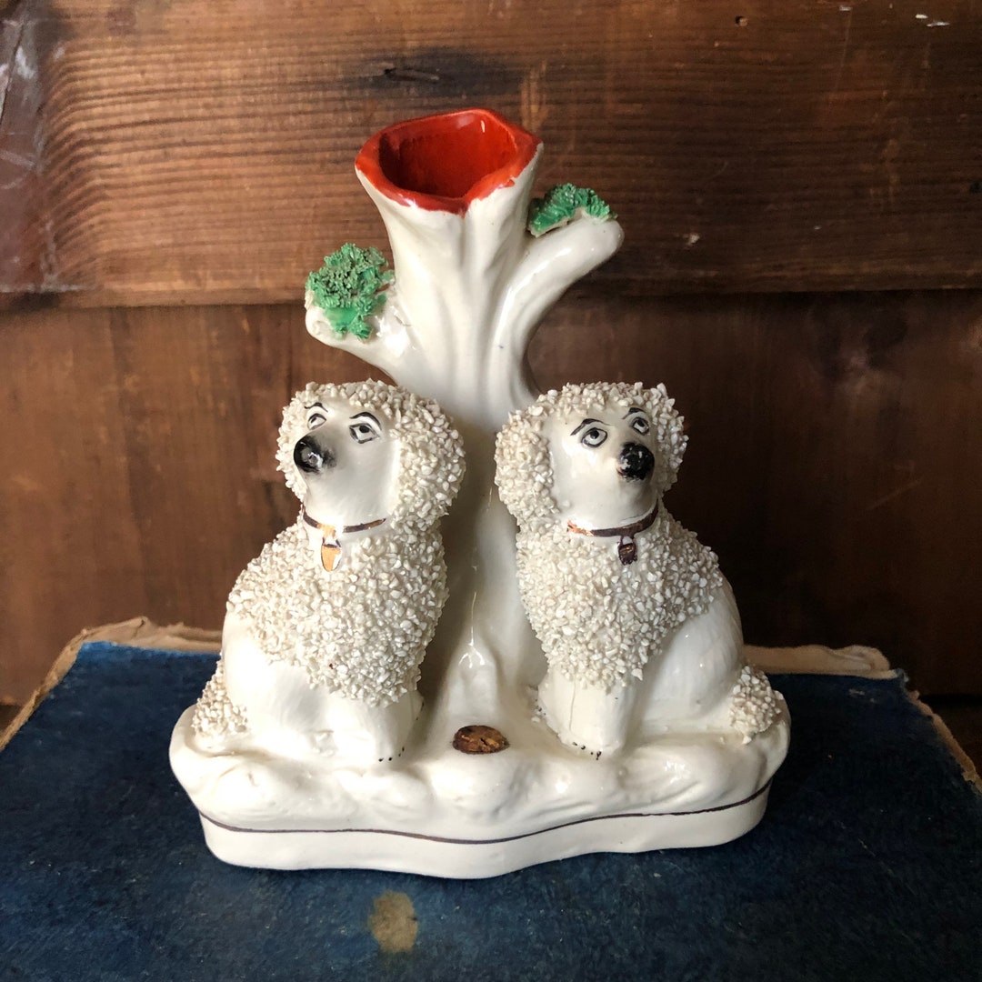 Antique Staffordshire Dog Vase - Etsy