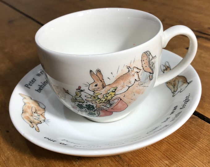 Wedgwood Peter Rabbit Cup and Saucer - Etsy