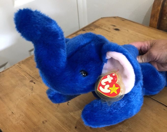 Ty Beanie Buddies, Plush Cuddly Peanut the Royal Blue Elephant Toy - Etsy