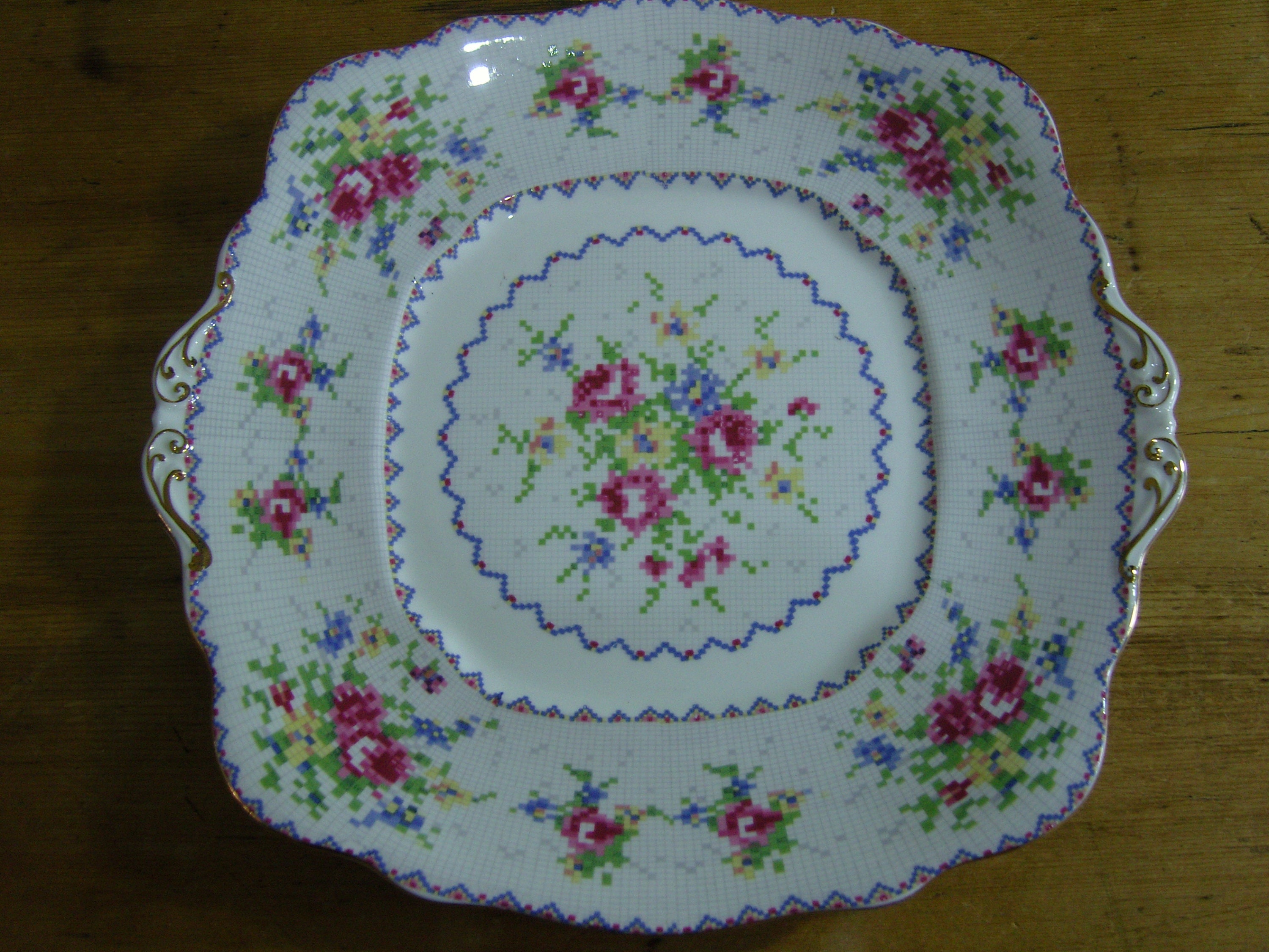 Royal Albert Petit Point China Cake Plate - Etsy UK