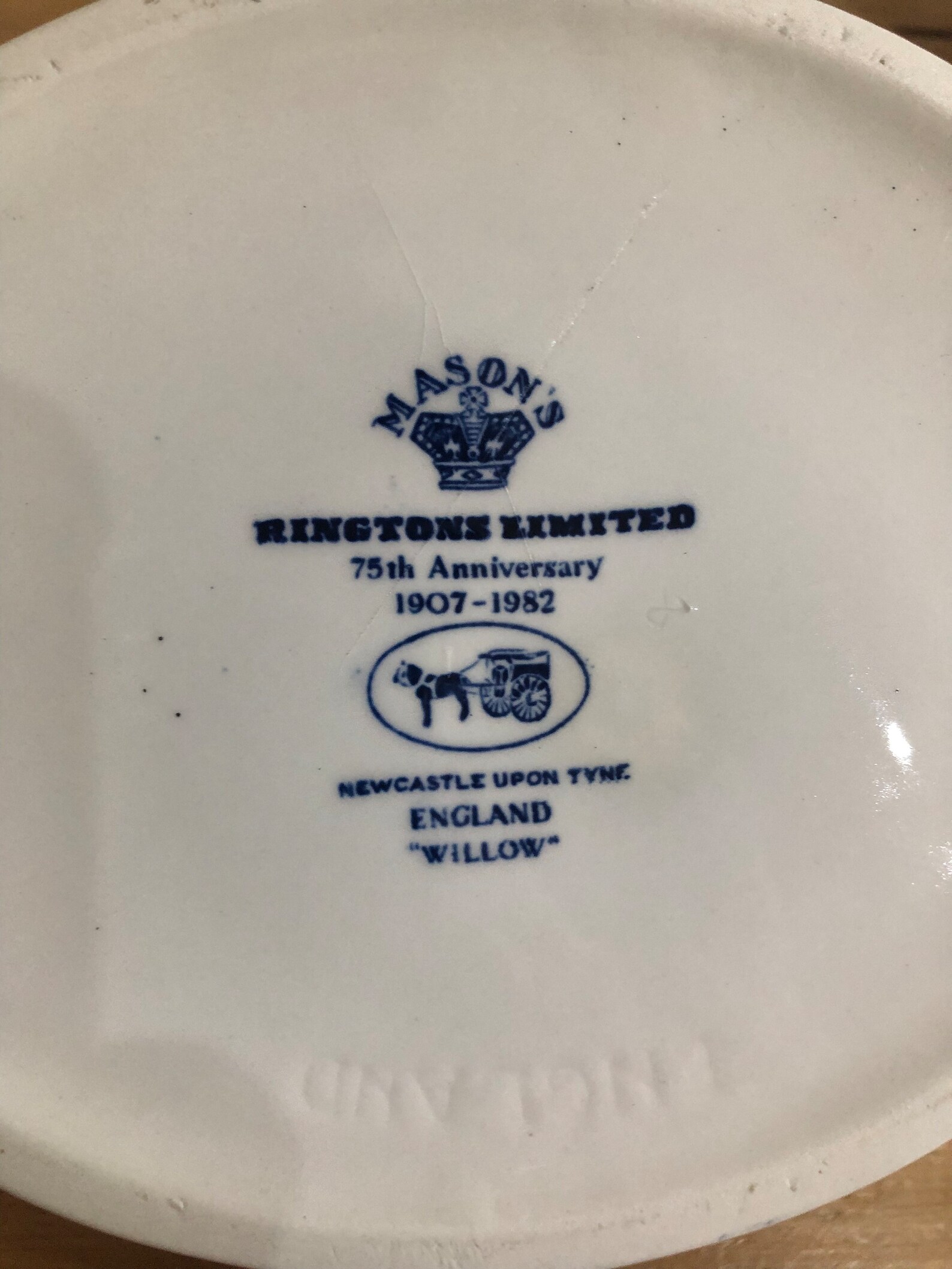 Mason's Ringtons Blue and White Willow Pattern Teapot - Etsy