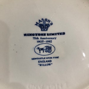 Mason's Ringtons Blue and White Willow Pattern Teapot - Etsy