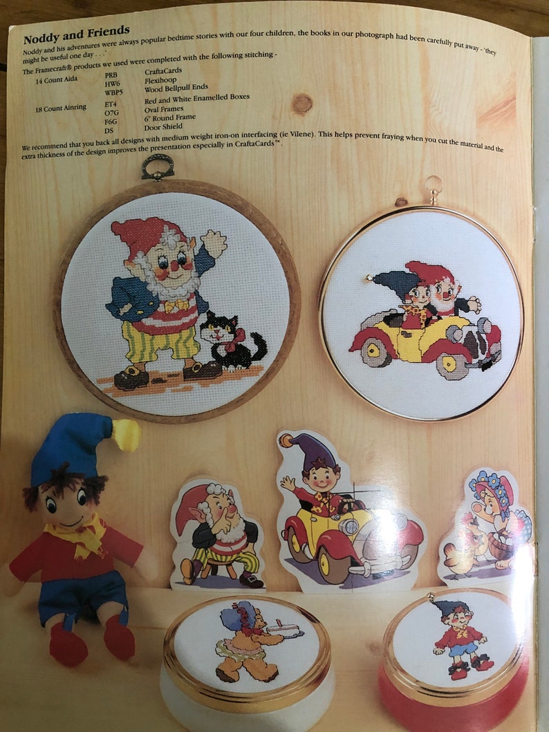 Noddy and Friends Cross Stitch Pattern Book - Etsy