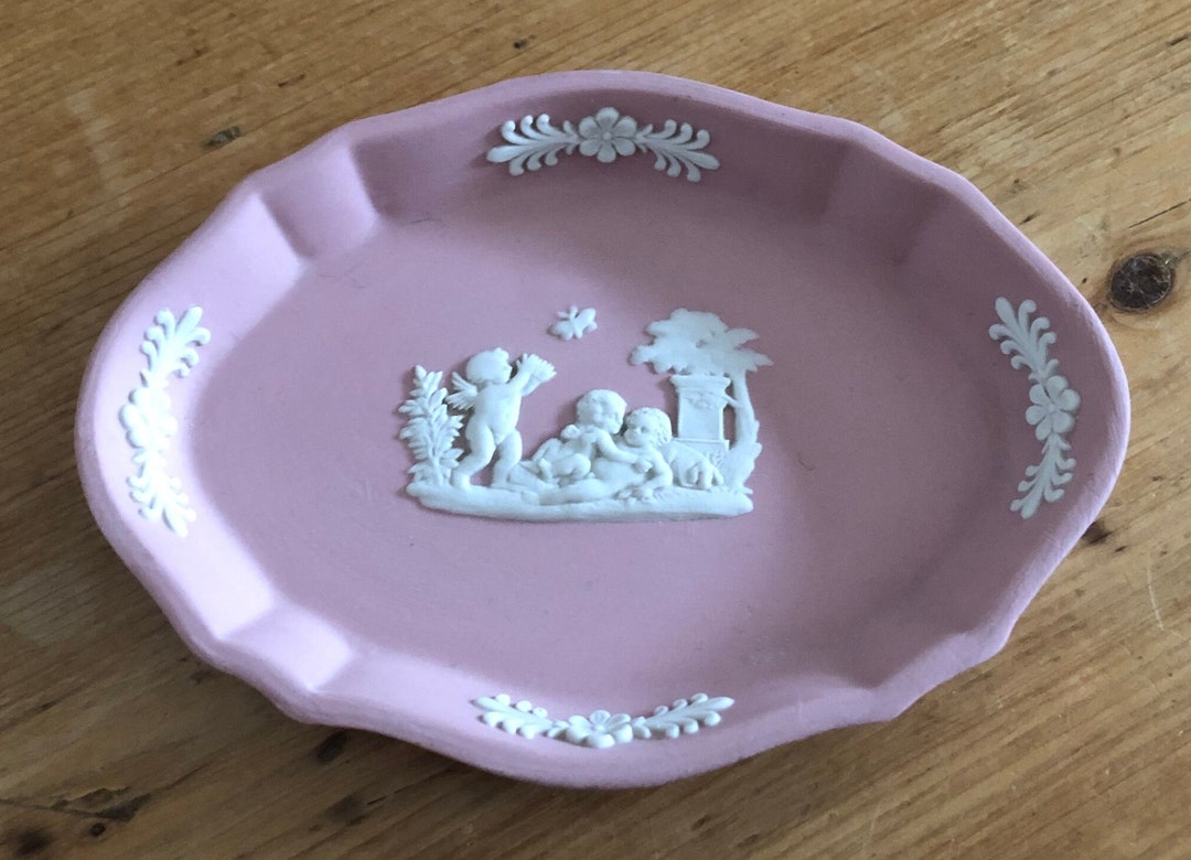 Wedgwood Pink Jasperware Trinket / Pin Dish - Etsy