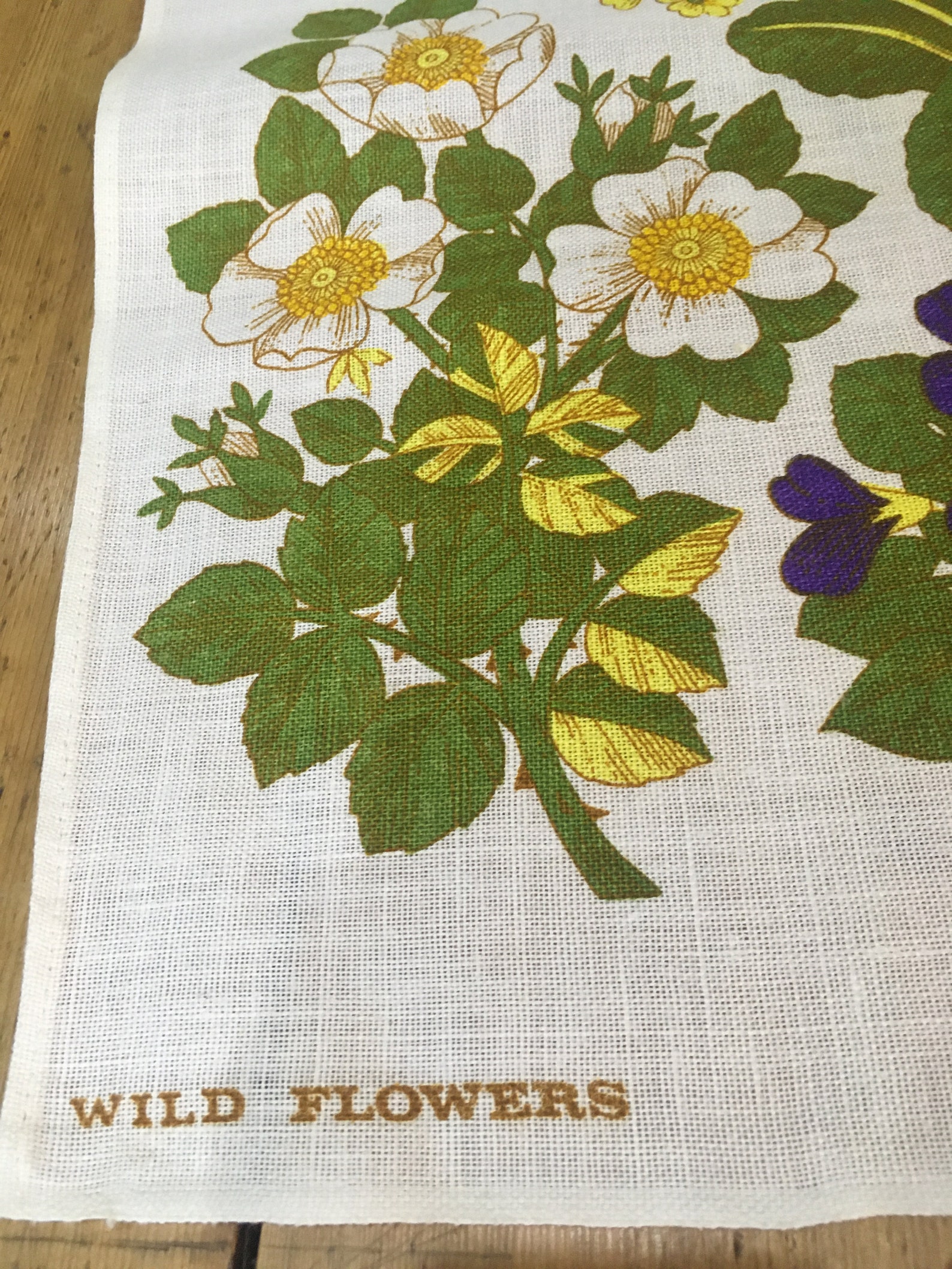 Pat Albeck National Trust Wild Flowers Tea Towel - Etsy UK