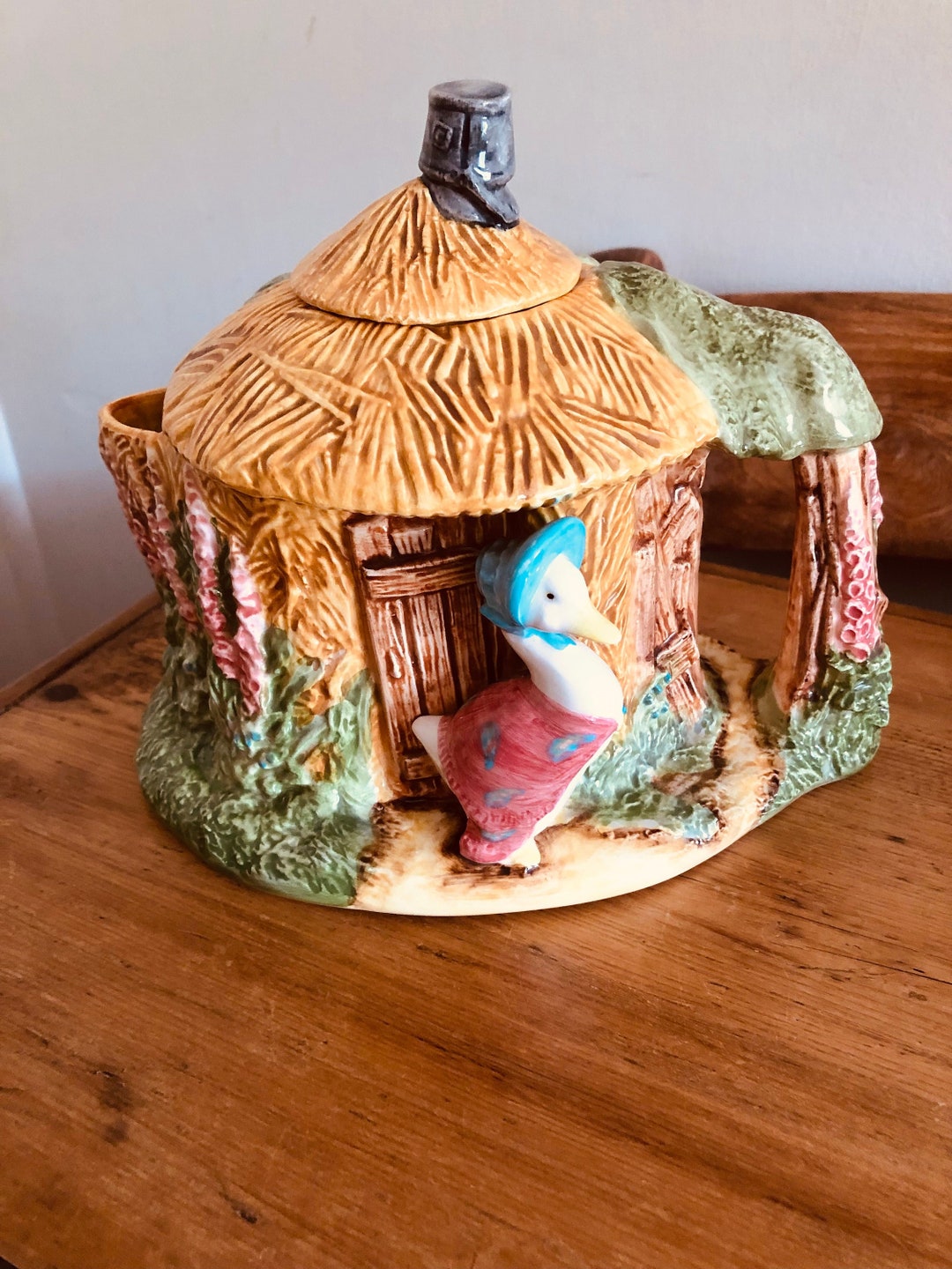 Enesco Beatrix Potter Jemima Puddle-duck Thatched Cottage Teapot - Etsy