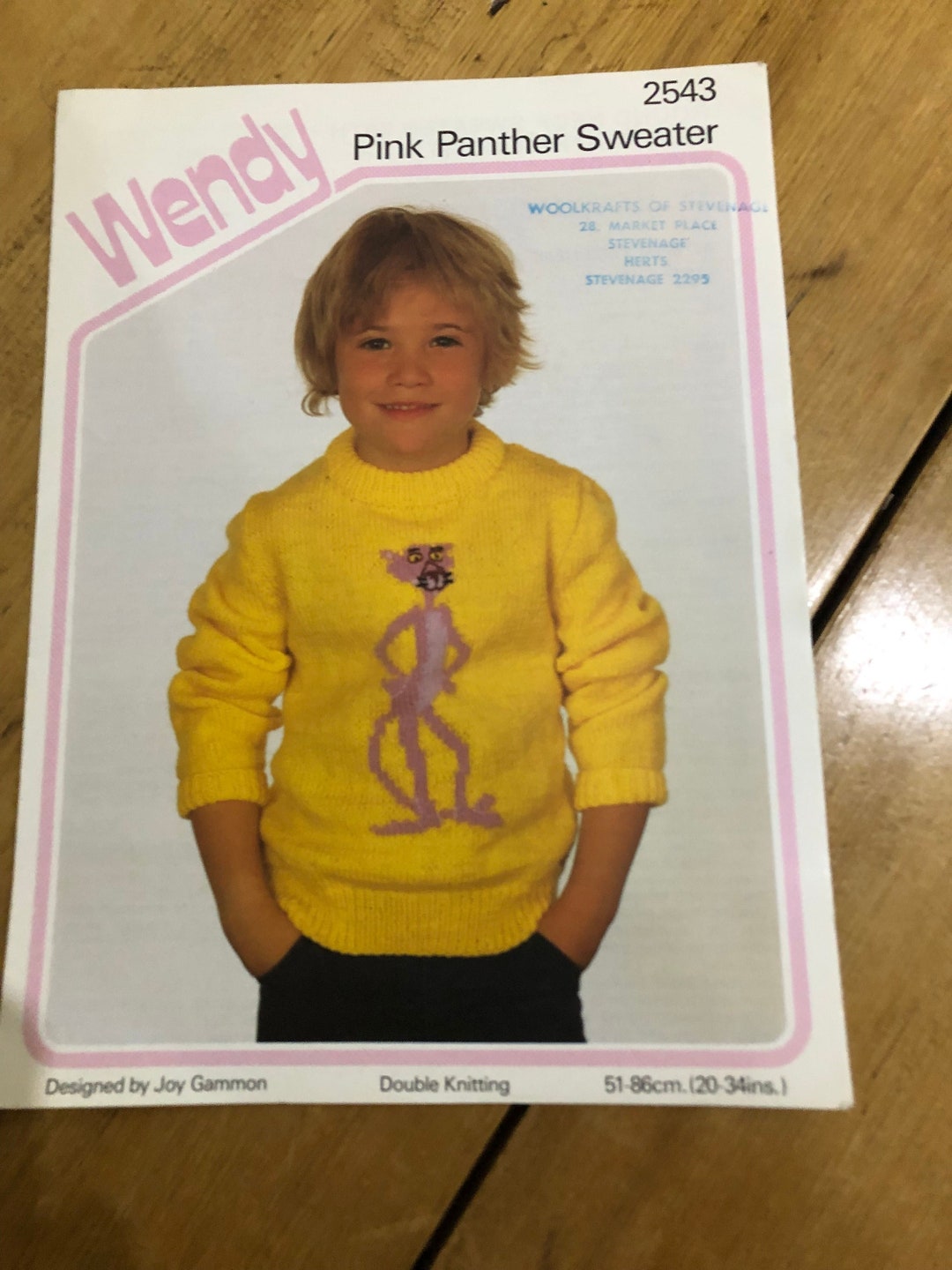 Wendy Pink Panther Sweater Double Knitting Pattern - Etsy