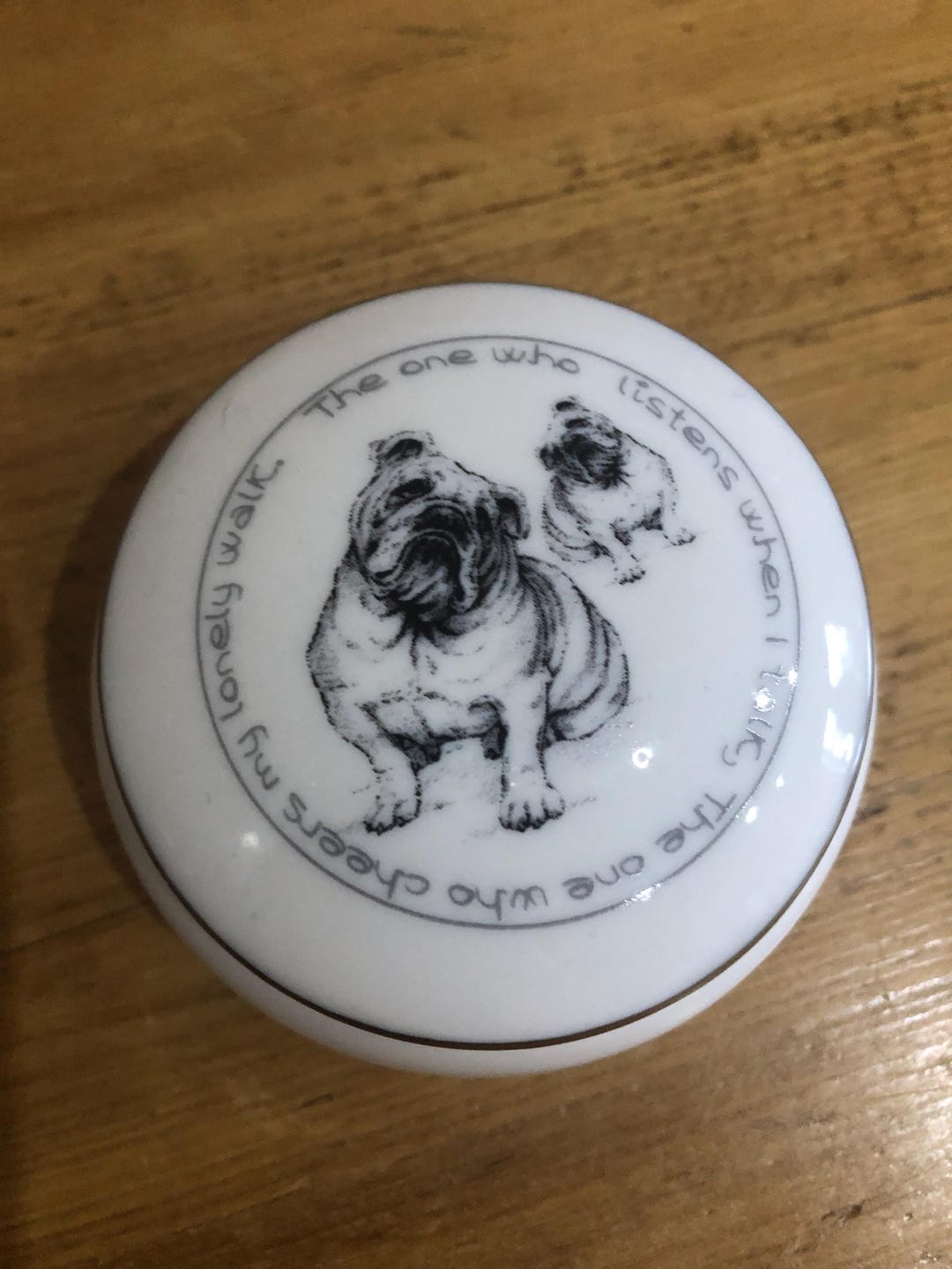 Elgate Bulldog Lidded Trinket Box - Etsy