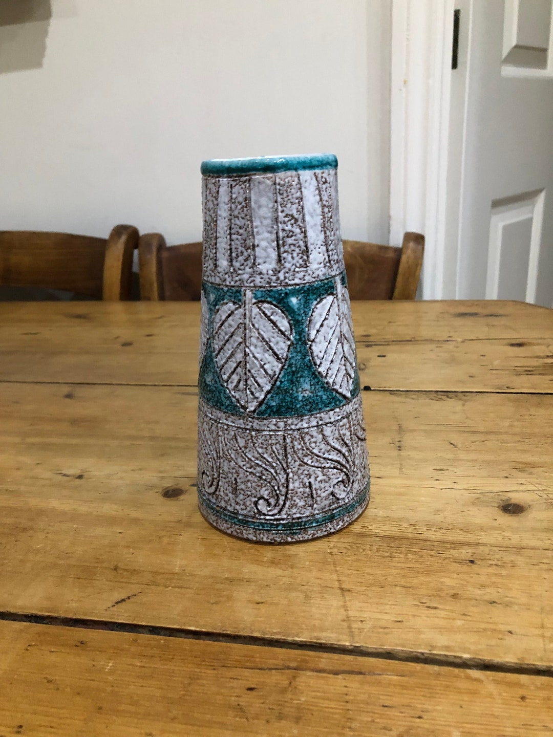 Fratelli Fanciullacci Italian Pottery Sgraffito Vase - Etsy