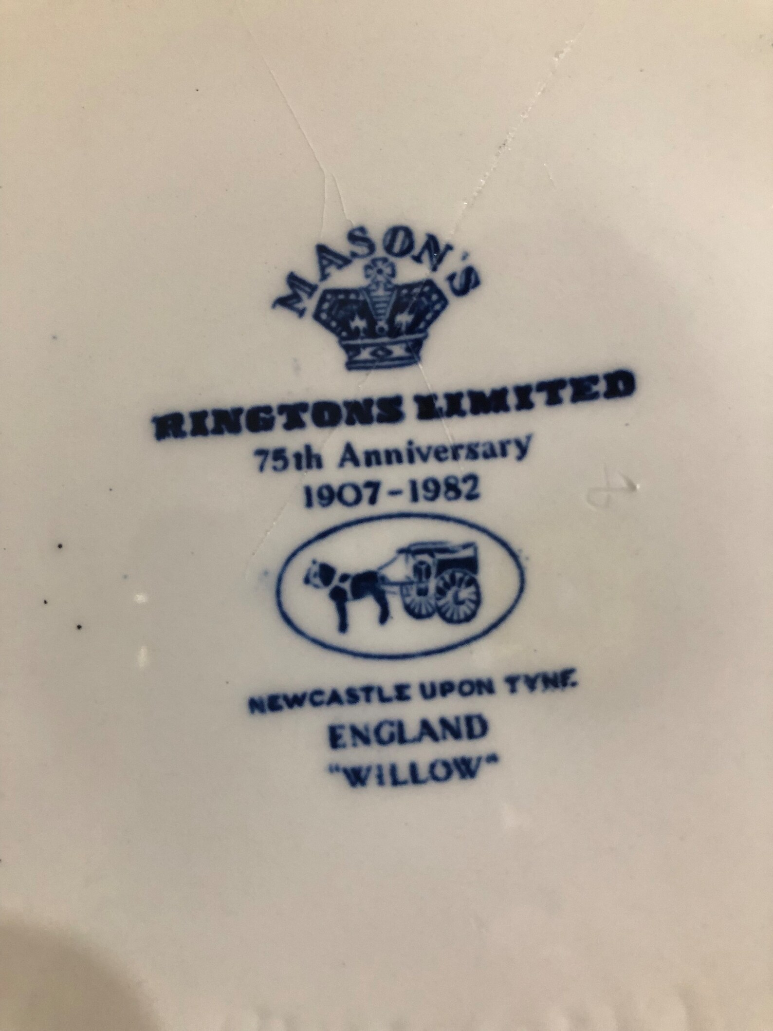 Mason's Ringtons Blue and White Willow Pattern Teapot - Etsy