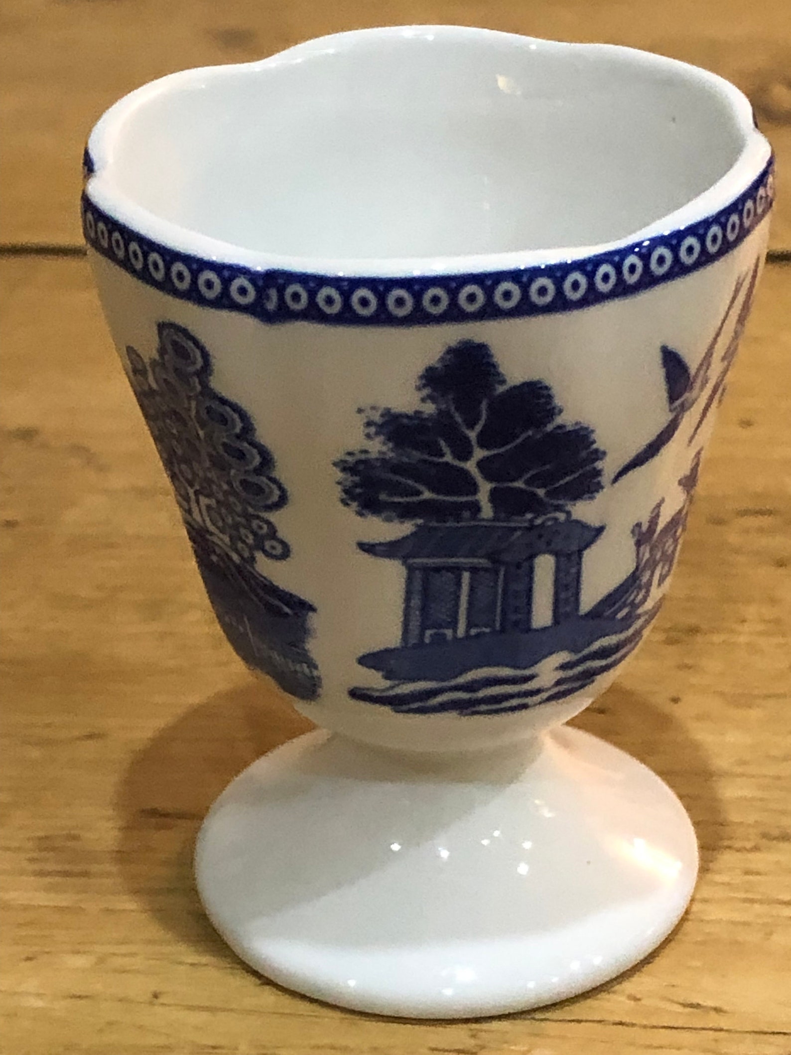Spode Willow Pattern Blue and White Egg Cup - Etsy